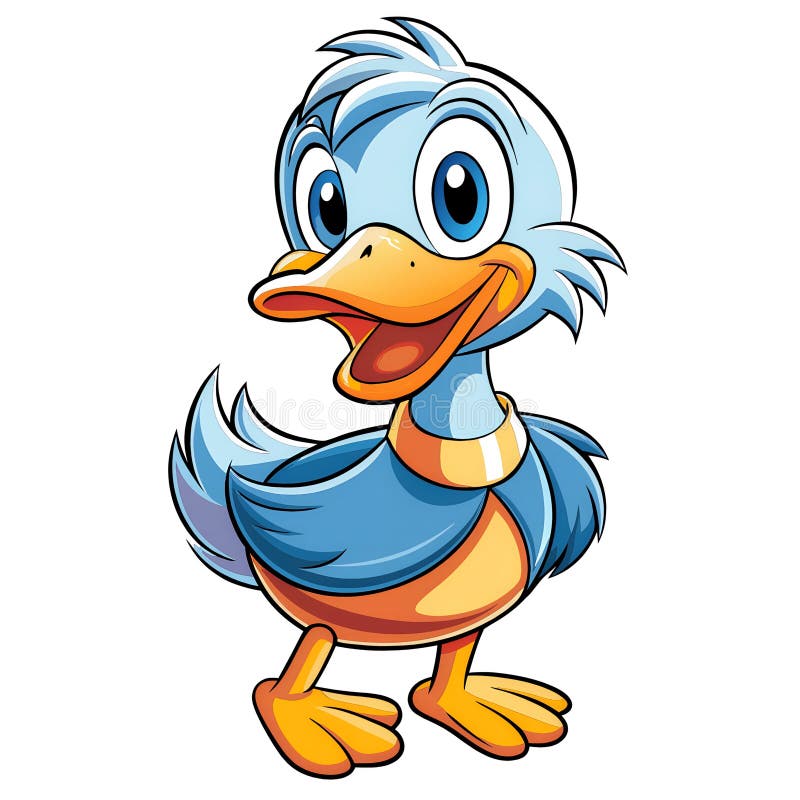 Multi Colored Cartoon-type Duck Image Stock Illustration - Illustration ...