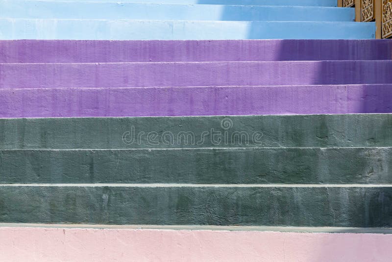 Colored Cement Stairway To the Building Stock Photo - Image of black ...