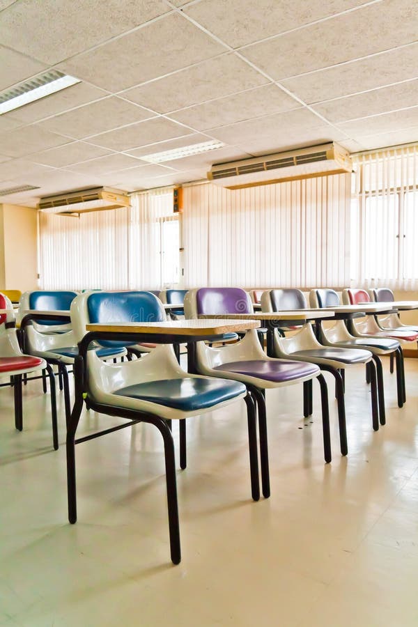 Multi-colored chairs stock photo. Image of presentation - 23113656