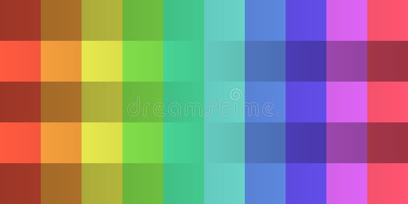 Multi Colored Checkered Tiles of Translucent Glowing Square Shapes ...