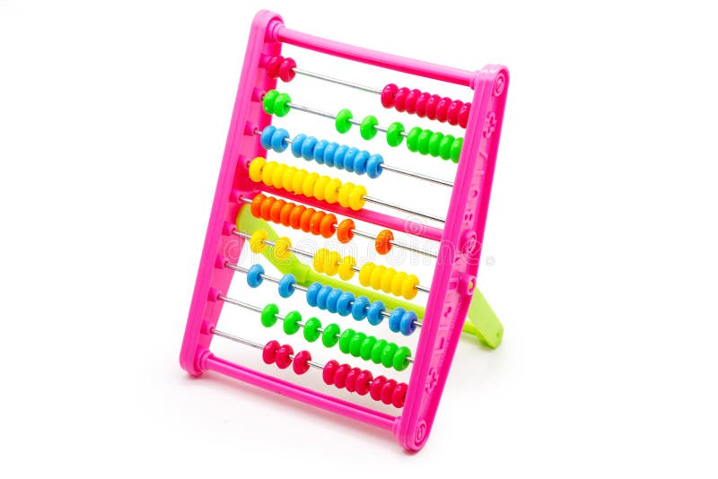Multi-colored Children`s Abacus On A White Background Stock Image ...