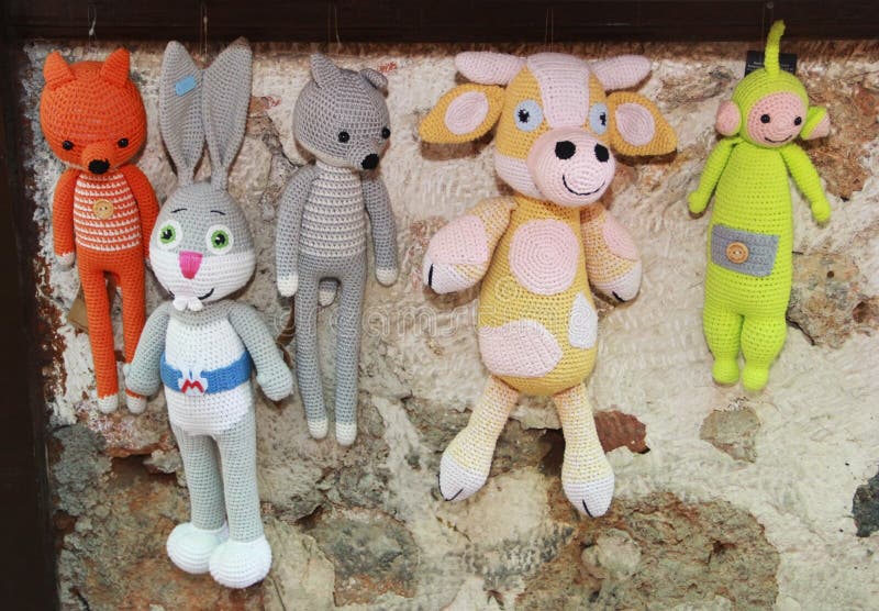 Multi-colored Children`s Toys Made of a Thread Editorial Photography ...