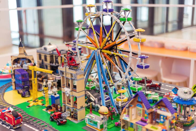 Multi Colored Children S Toys in the Playroom. Stock Photo - Image of ...