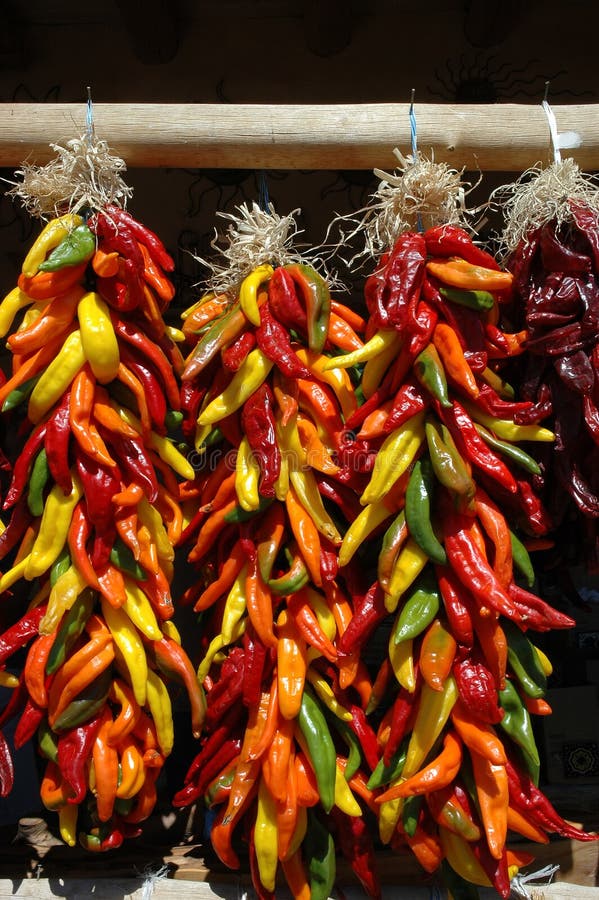 Multi Colored Chili Ristras Stock Image - Image of chillis, green: 11627511
