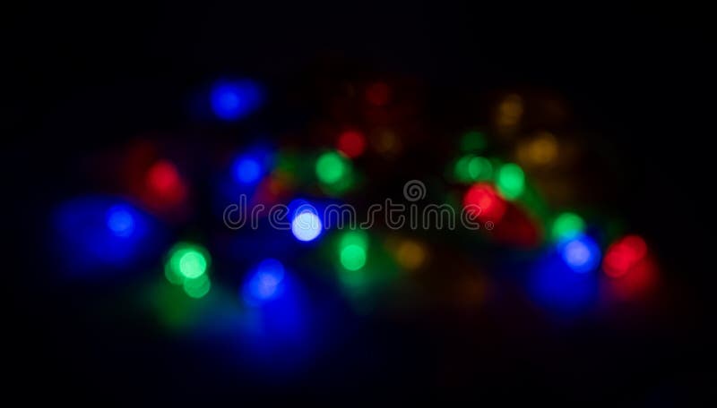 Multi Colored Christmas Theme Lights Blur in Background Stock Photo ...