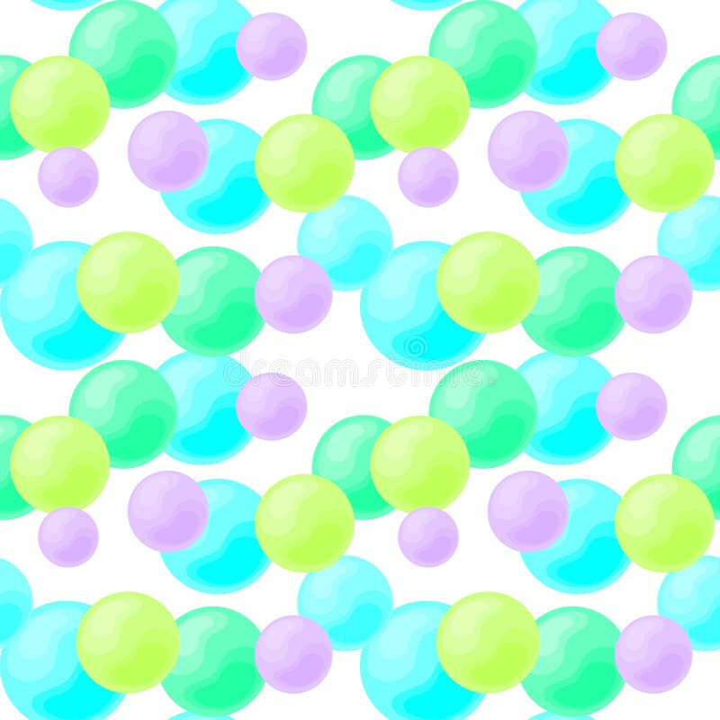 Multi Colored Circle Shapes Background, Spheres Seamless Vector Pattern ...