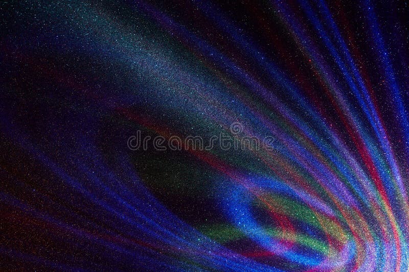 Multi-colored Circles and a Light Beam of Light on a Dark Red Gradient ...