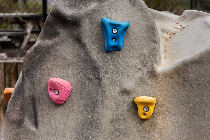 Multi Colored Climbing Wall Holds.. Stock Photo - Image of climbing ...