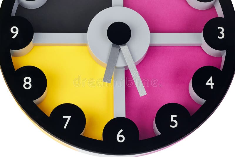 Multi-colored clock stock photo. Image of single, object - 38998130