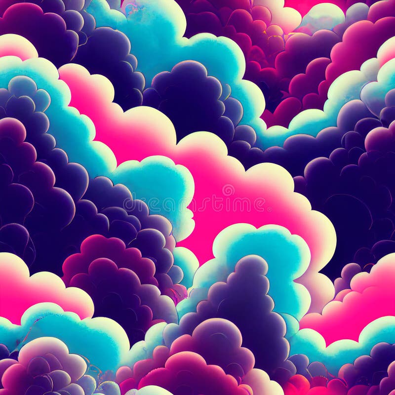 Multi colored clouds stock illustration. Illustration of element ...