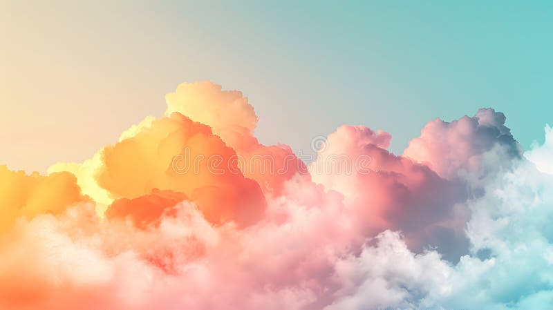 Multi-colored Clouds in the Sky Stock Illustration - Illustration of ...