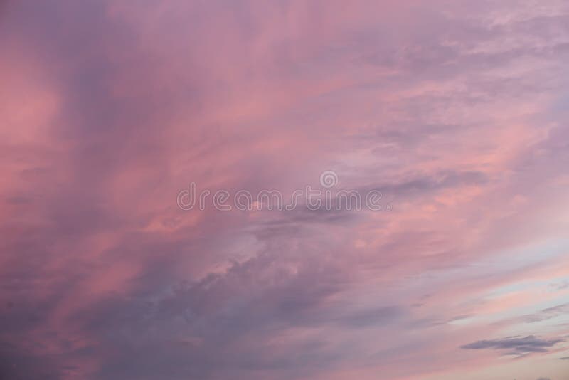 Multi-colored Clouds on Sky at Sunset. Stock Photo - Image of outdoors ...