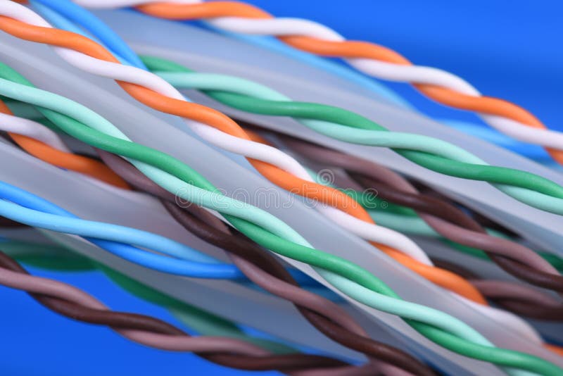 Multi Colored Computer Network Cables and Wires Stock Photo - Image of ...
