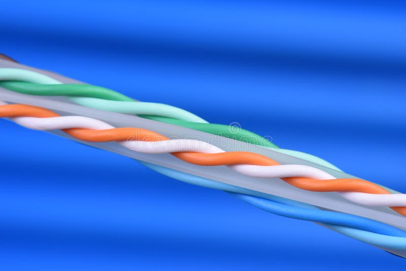 Multi Colored Computer Network Cables and Wires Stock Image - Image of ...