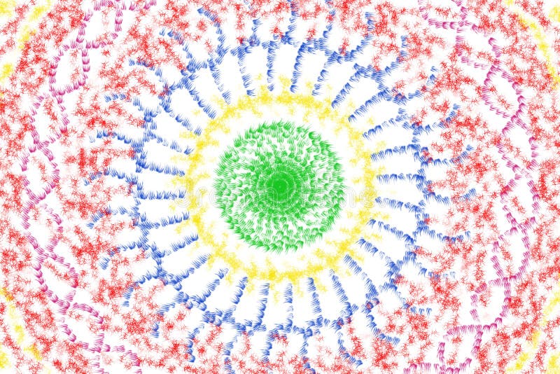 Multi Colored Concentric Pattern for Design Stock Illustration ...