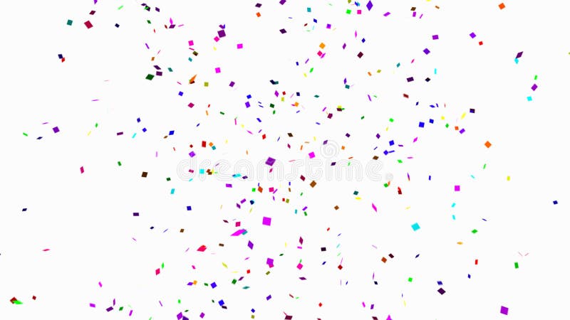 Multi-colored Confetti Explode in All Directions on Transparent ...