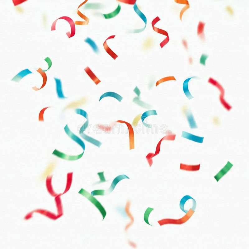 Multi-colored Confetti Rain on White Background Stock Illustration ...