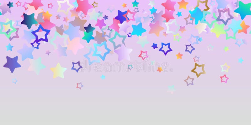Multi Colored Confetti, Stars Falling Stock Illustration - Illustration ...