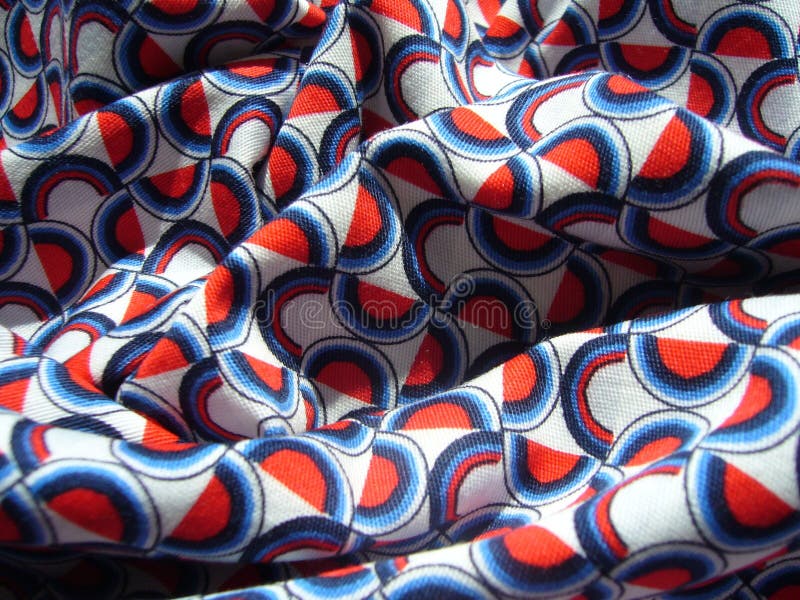Multi-colored Cotton Fabric with Geometric Patterns. Fabric Texture ...