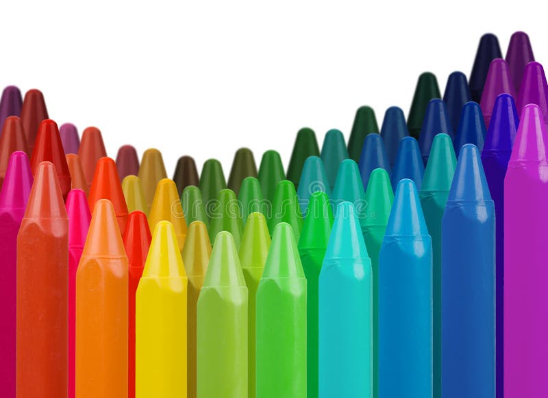 Multi-colored Crayon Border Stock Photo - Image of mulitcolored ...