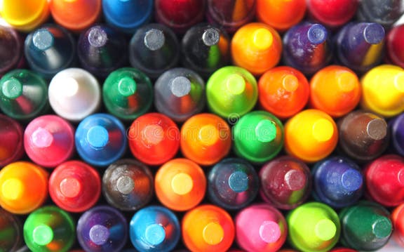 Multi colored crayons stock image. Image of crayon, back - 15317075