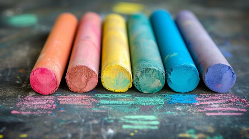 Multi-colored Crayons Close-up on a Gray Background Stock Photo - Image ...