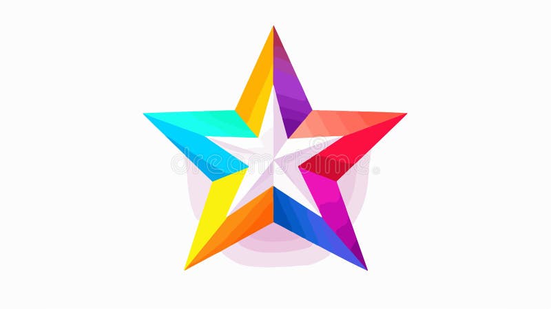 Multi-Colored Creative Star Vector Symbol Cartoon Stock Illustration ...