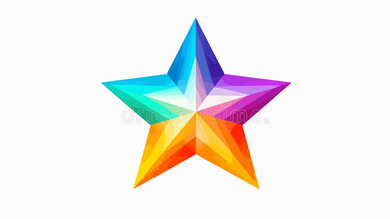 Multi-Colored Creative Star Vector Symbol Cartoon Stock Illustration ...