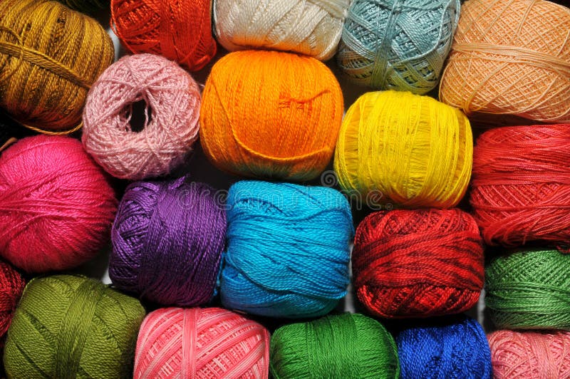 Multi-colored Crochet-knitting Threads Stock Image - Image of ...
