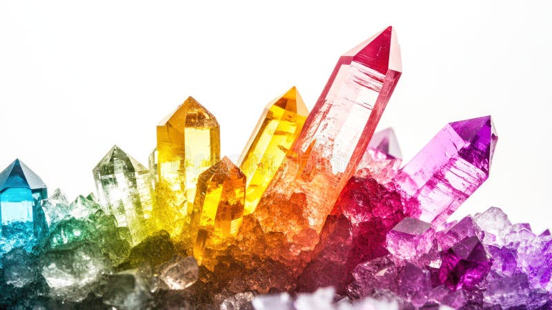 Multi-colored Crystals Create a Stunning Rainbow Display Under Bright ...