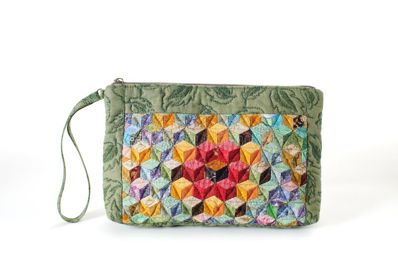 Multi-colored Cubes Pattern Patchwork Mini Zipper Bag Stock Photo ...