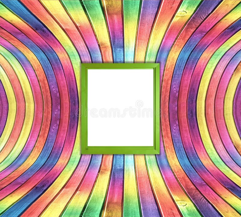 Multi-colored Curved Deformed Wall from Wood Stock Illustration ...