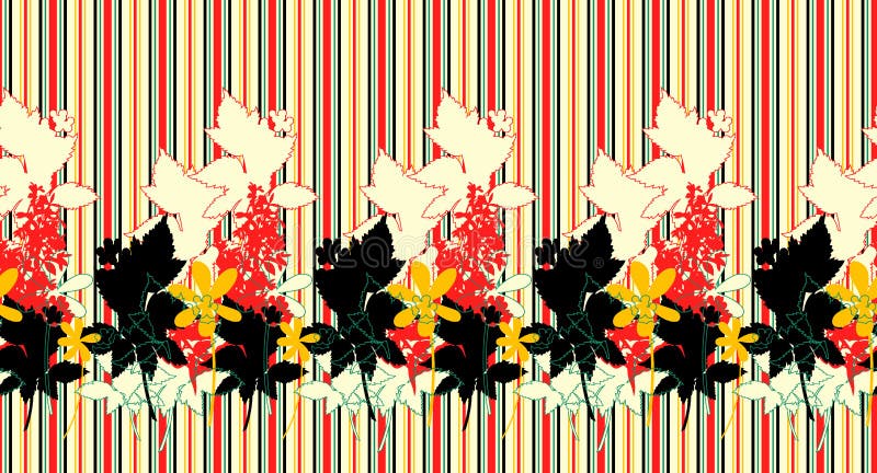 Multi-colored Decorated Hand-drawn Rendered Traced Embraided Ornamental ...