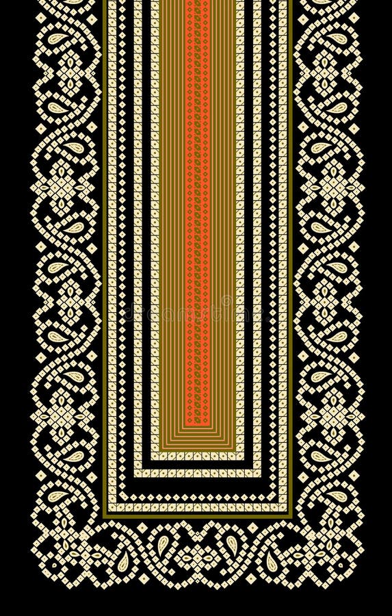 Multi Colored Decorated Hand Drawn Rendered Traced Ornamental All Over ...