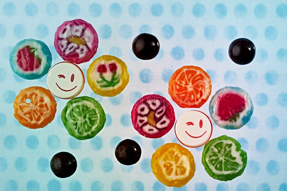 Multi-colored Delicious Lollipops. Various Sweets Stock Image - Image ...