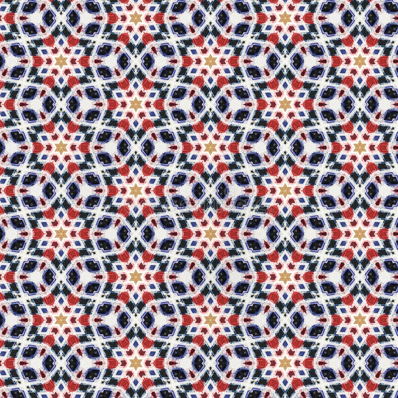 Design of Motive Pattern with Flowers, Stars and Abstract Form Inside ...