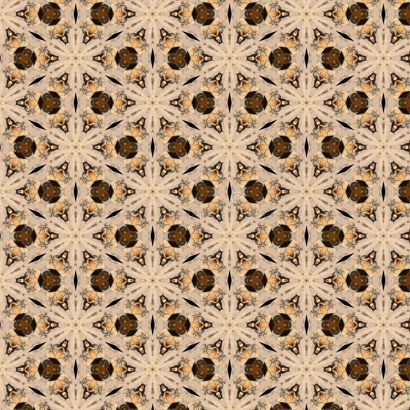 Design of Motive Pattern with Flowers, Stars and Abstract Form Inside ...