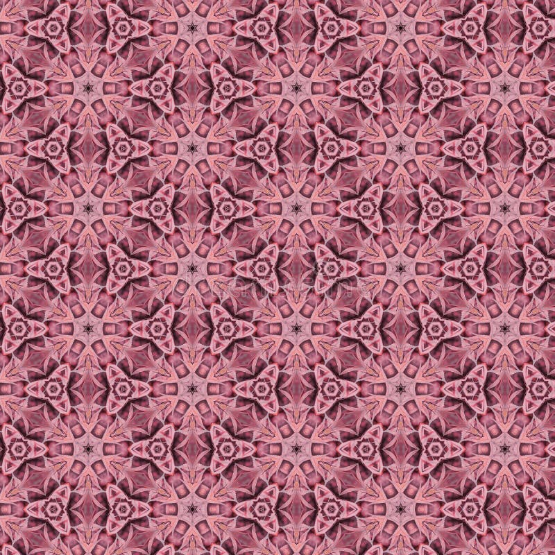 Design of Retro Motive Pattern with Flowers, Stars and Abstract Form ...