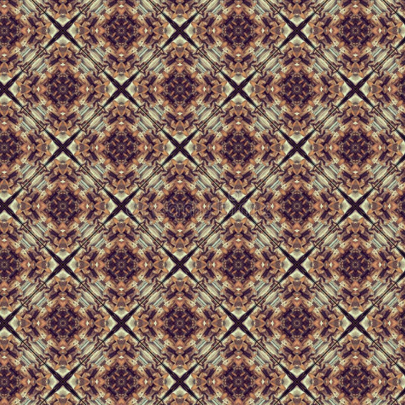 Design of Retro Motive Pattern with Flowers, Stars and Abstract Form ...