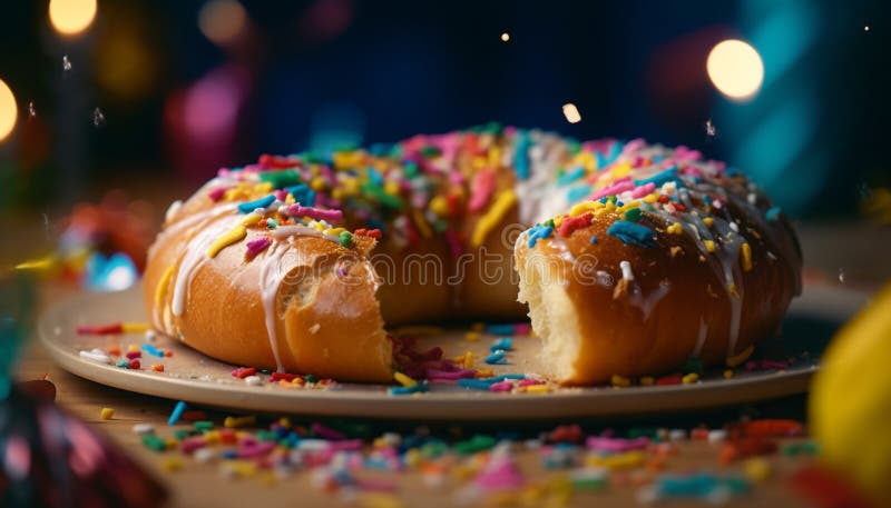 Multi Colored Dessert Table, a Gourmet Indulgence Feast Generative AI ...