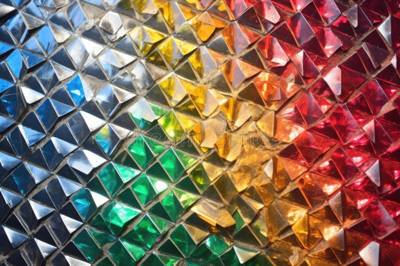 Multi-colored Diamond Plate Under Sunlight Stock Image - Image of ...