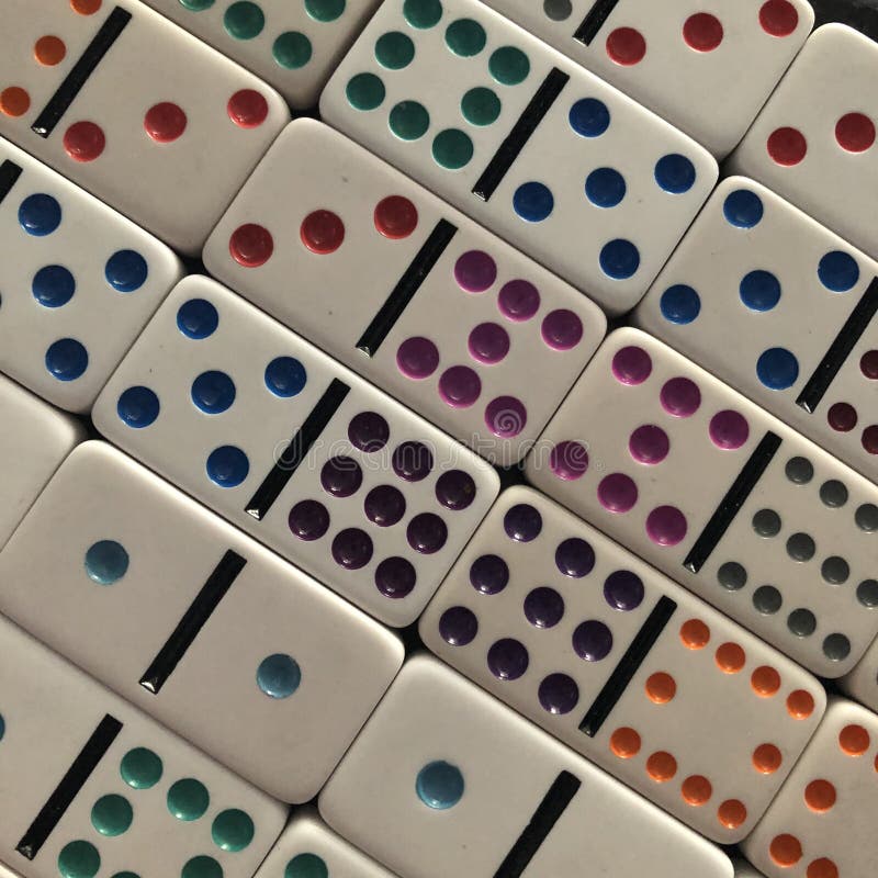 Colored domino tiles stock photo. Image of closeup, background - 14662440