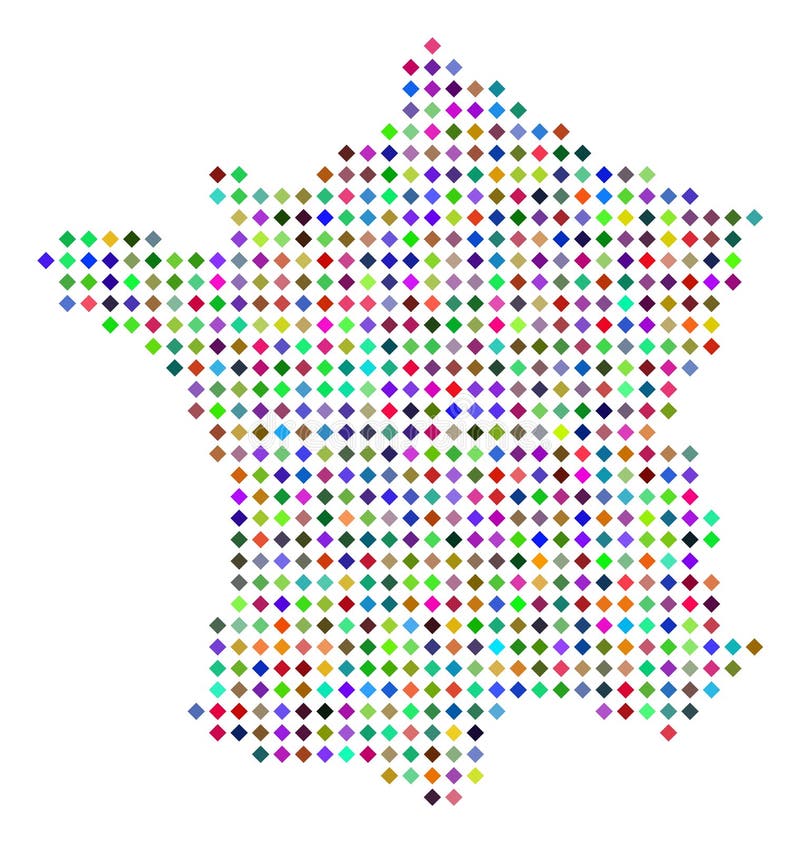 Dotted Map of France Vector Illustration with Light Background Stock ...