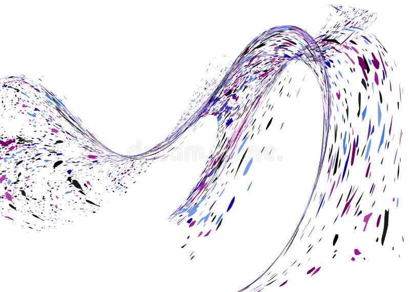 Multi-colored Dust Particles and Debris, Paint Splashes, Strokes are ...