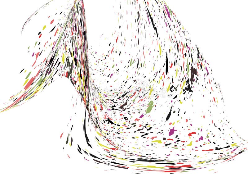 Multi-colored Dust Particles and Debris, Paint Splashes, Strokes are ...