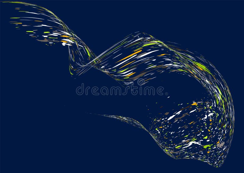 Multi-colored Dust Particles and Debris, Paint Splashes, Strokes are ...