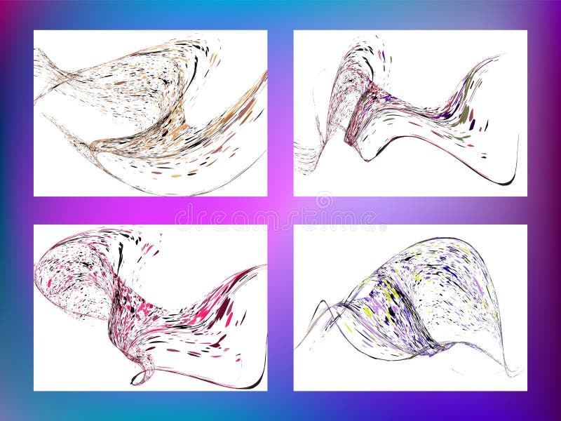 Multi-colored Dust Particles and Debris, Paint Splashes, Strokes are ...