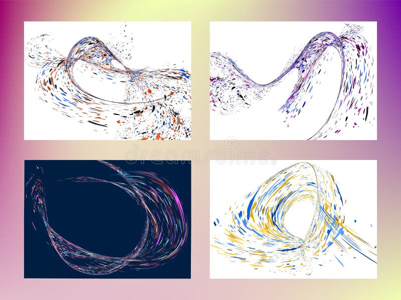 Multi-colored Dust Particles and Debris, Paint Splashes, Strokes are ...