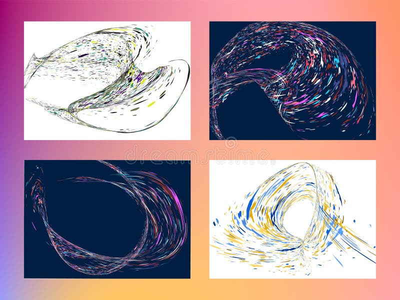 Multi-colored Dust Particles and Debris, Paint Splashes, Strokes are ...