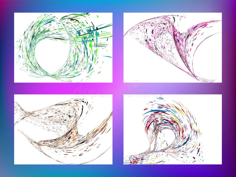 Multi-colored Dust Particles and Debris, Paint Splashes, Strokes are ...